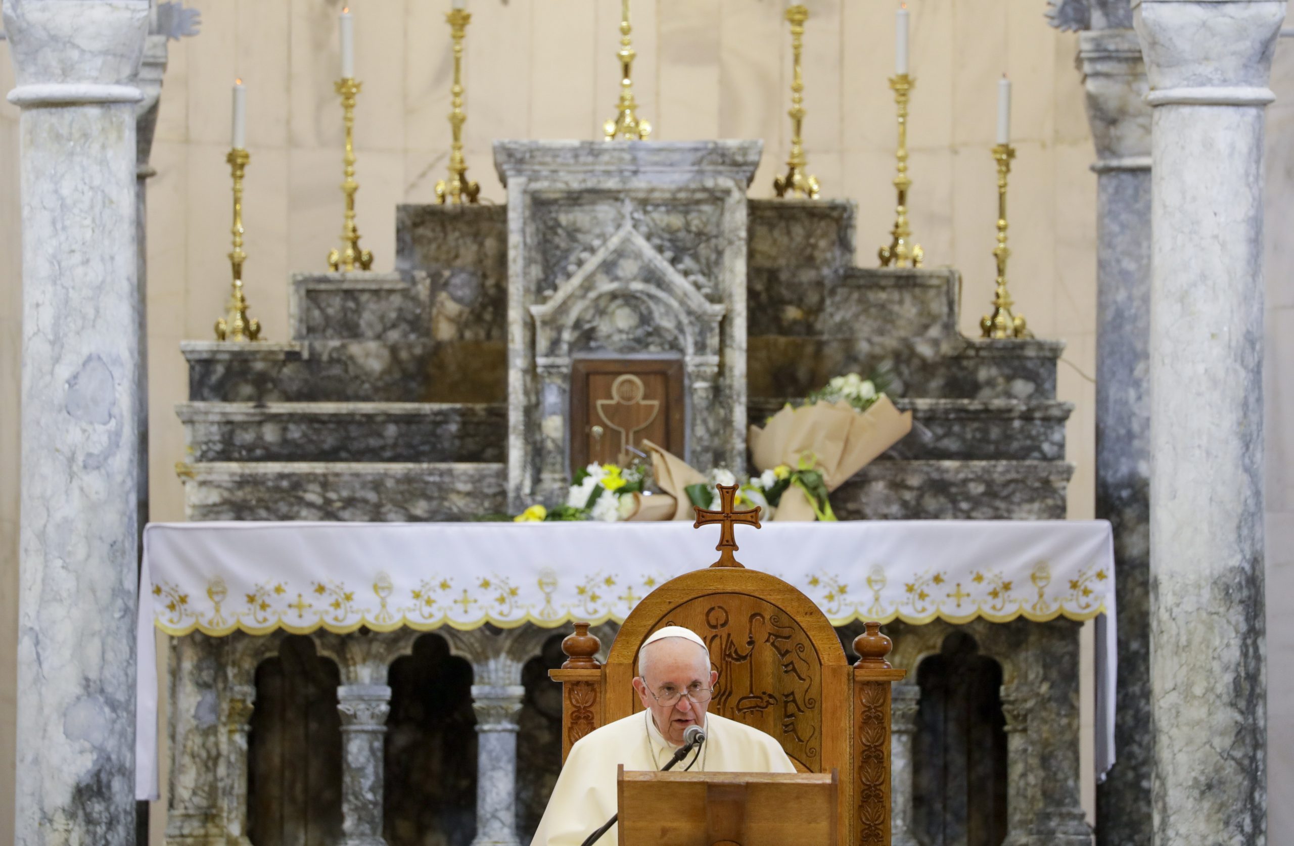 Pope urges religious leaders to denounce ‘blasphemy’ of violence in God ...